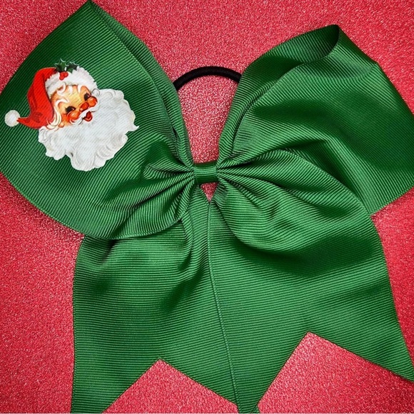 Accessories | Green Santa Hair Bow For Kids | Poshmark